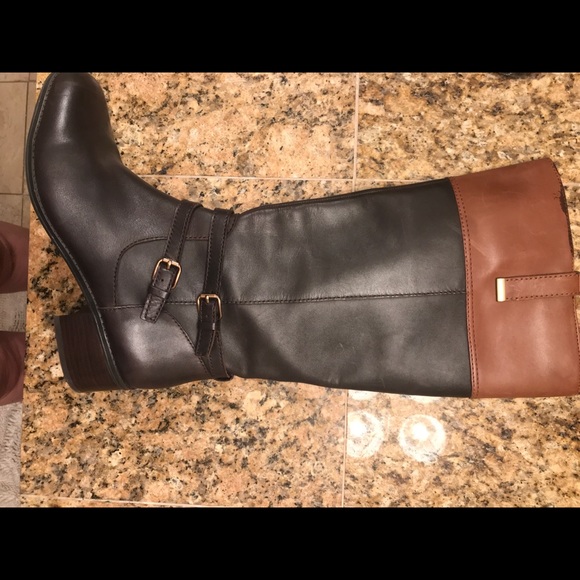 Bandolino | Shoes | Bandolino Carlotta Two Tone Riding Boots | Poshmark